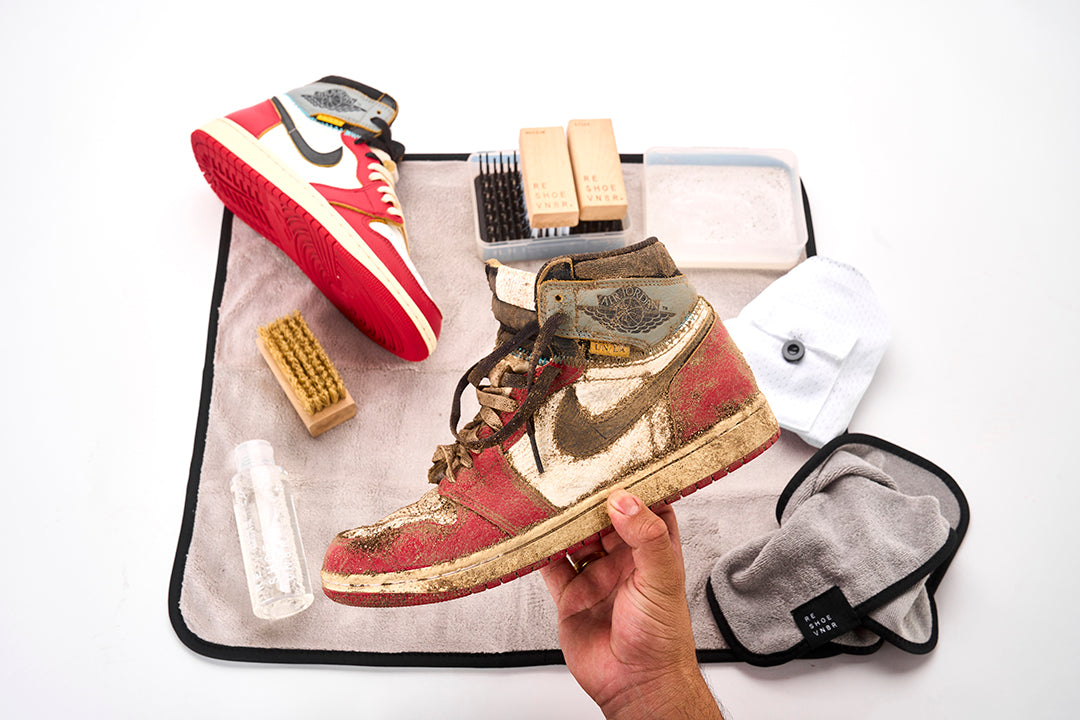 How to Clean Nike Union LA x Air Jordan 1s with Reshoevn8r Products